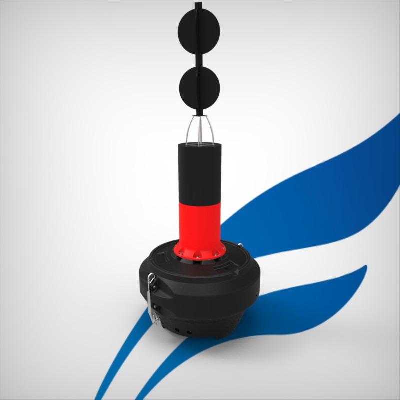 FullOceans isolated danger marine buoy